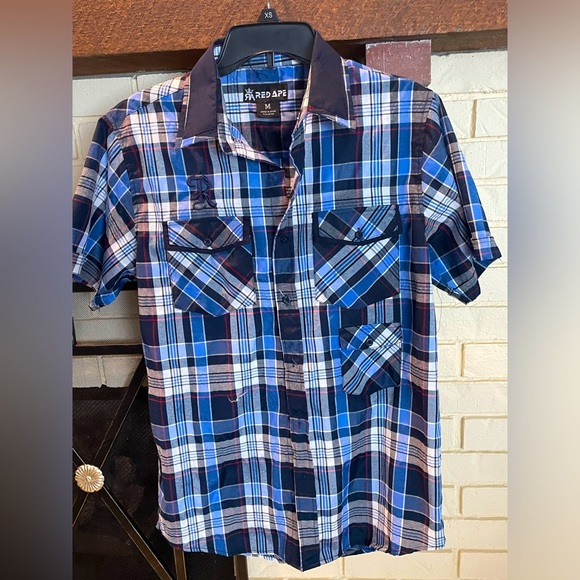 Red Ape | Shirts | Red Ape Plaid Shirt Size M | Poshmark